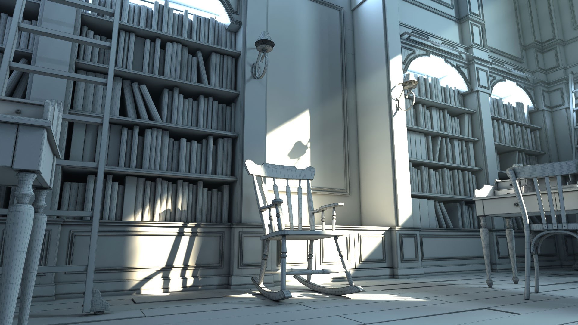 3D Old Classic Library - 8K PBR Textures - TurboSquid 1767057