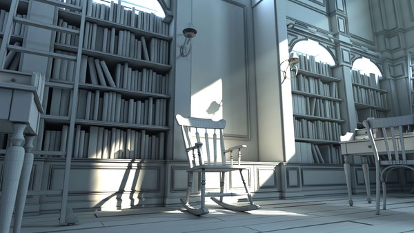 3D Old Classic Library - 8K PBR Textures - TurboSquid 1767057