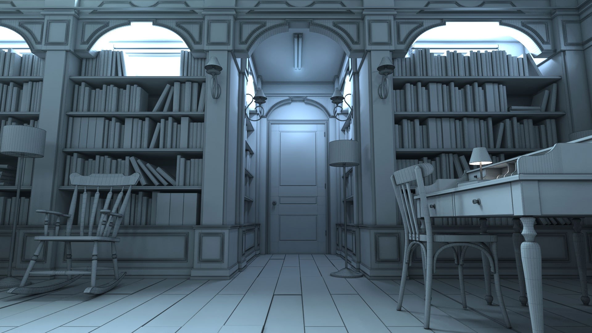 3D Old Classic Library - 8K PBR Textures - TurboSquid 1767057