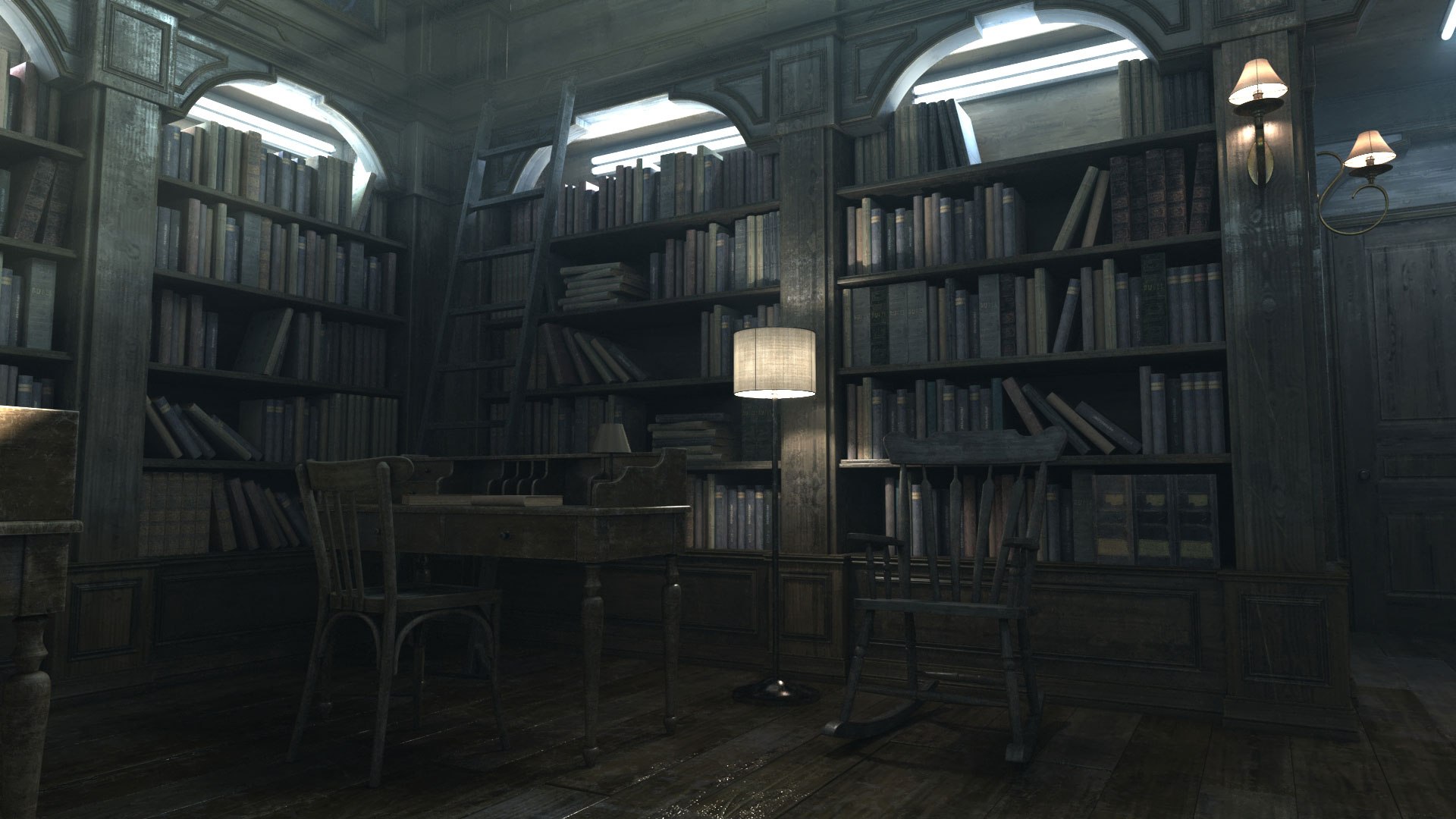 3D Old Classic Library - 8K PBR Textures - TurboSquid 1767057
