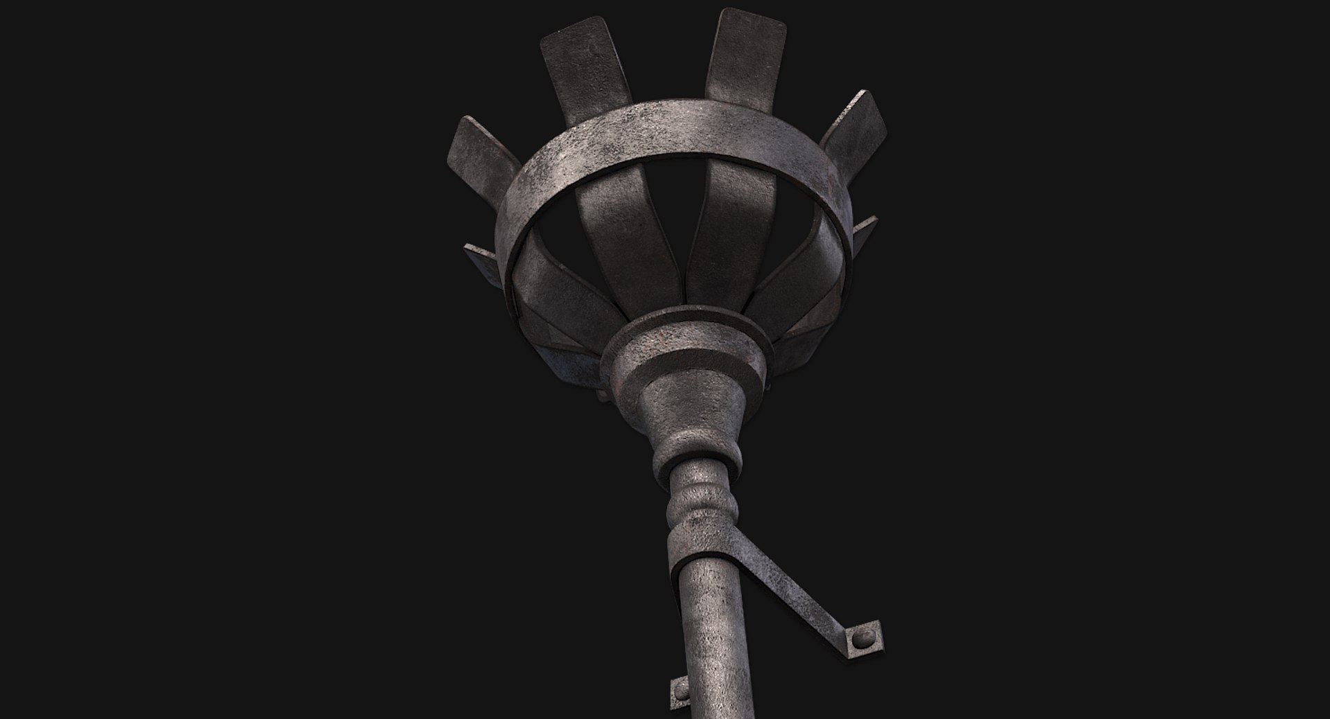medieval wall torch lights 3d model