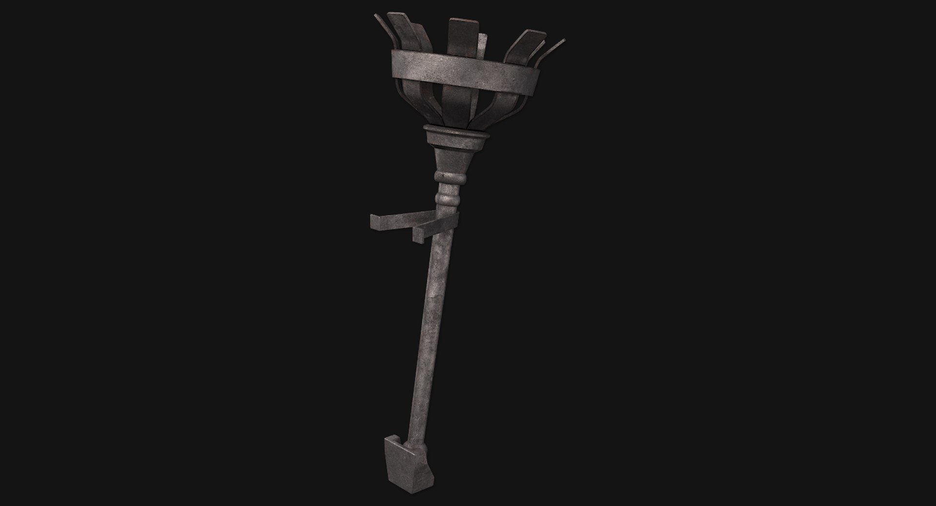 Medieval Wall Torch Lights 3d Model