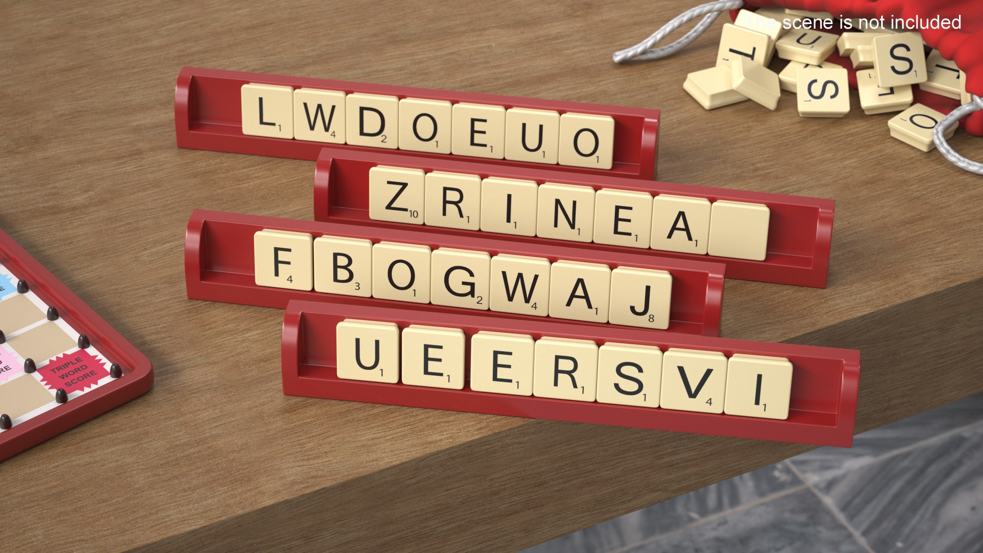 Stand With Letters For Game Scrabble 3D Model - TurboSquid 2277664