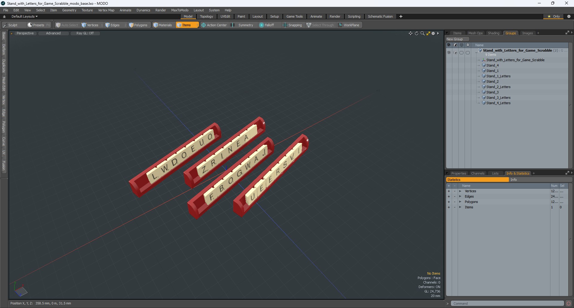 Stand With Letters For Game Scrabble 3D Model - TurboSquid 2277664