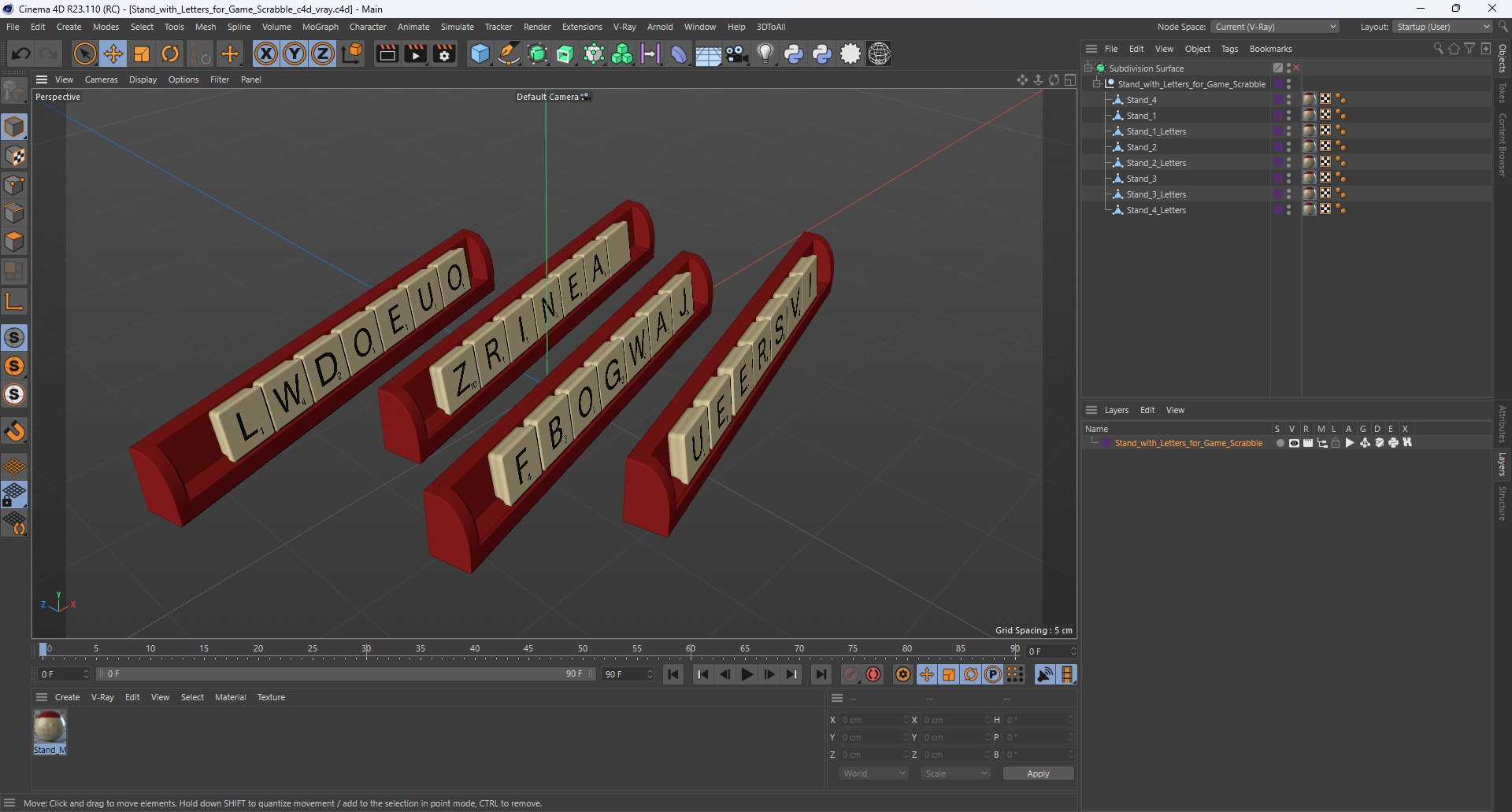 Stand With Letters For Game Scrabble 3D Model - TurboSquid 2277664