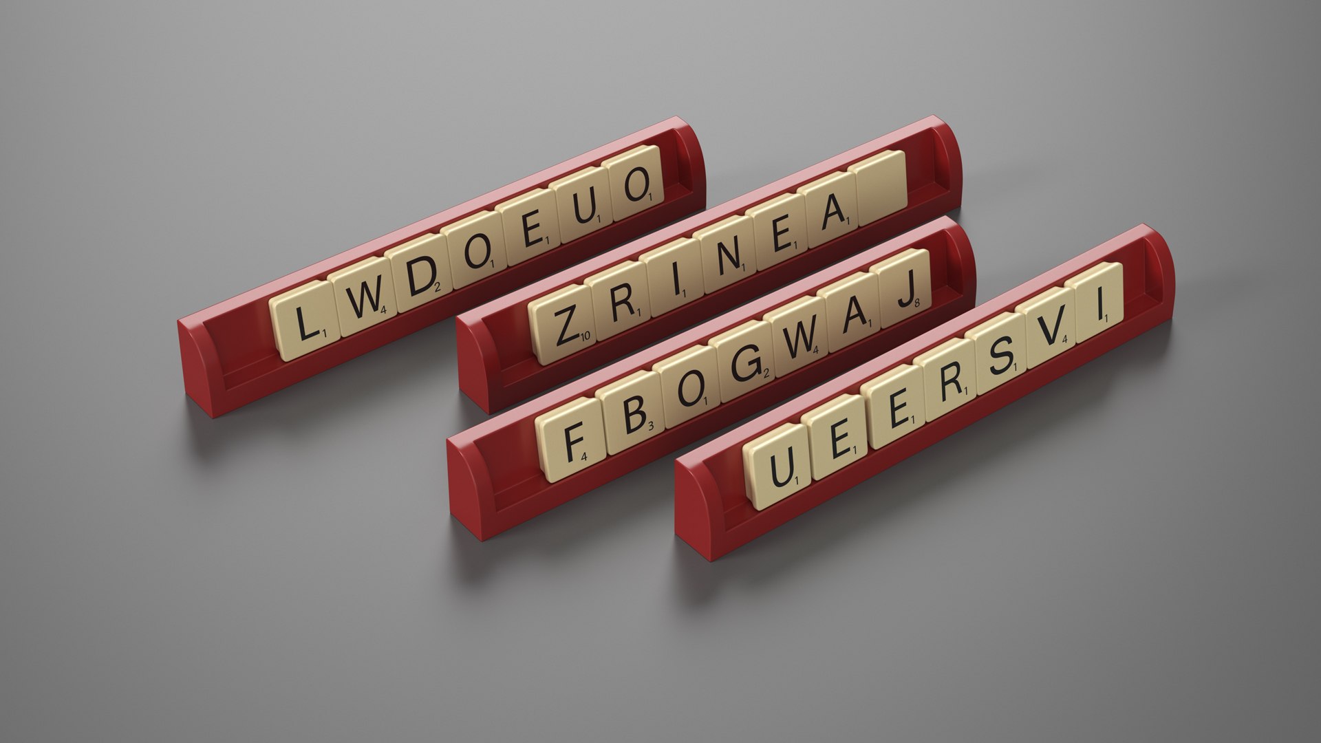 Stand With Letters For Game Scrabble 3D Model - TurboSquid 2277664