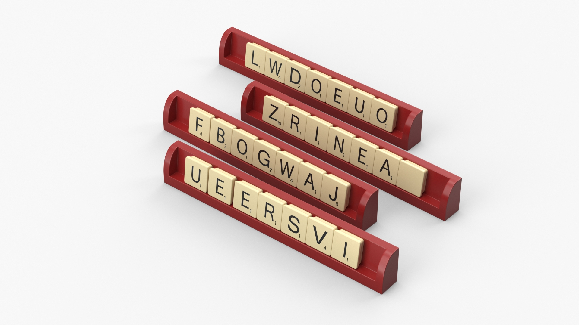 Stand With Letters For Game Scrabble 3D Model - TurboSquid 2277664
