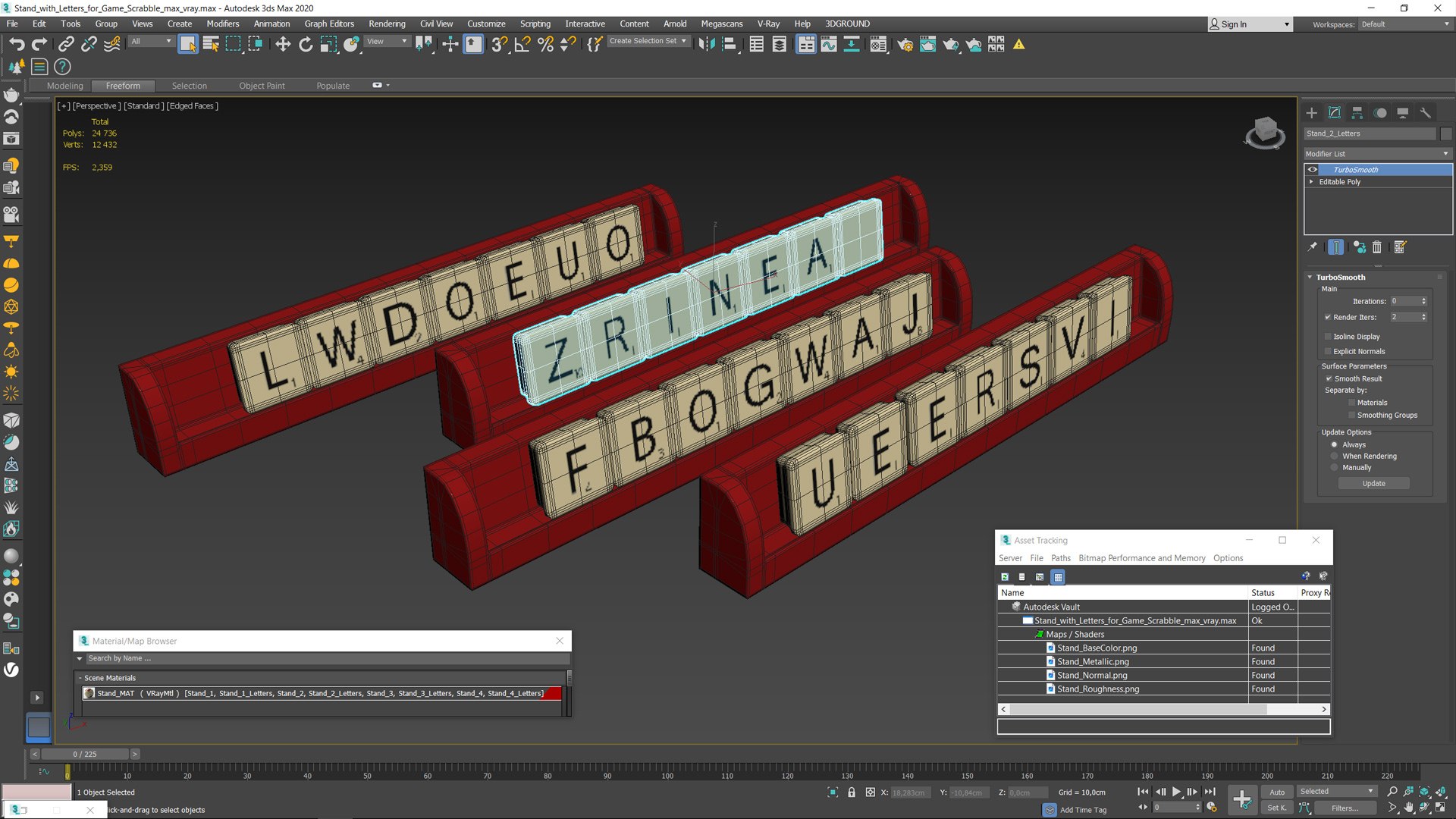 Stand With Letters For Game Scrabble 3D Model - TurboSquid 2277664
