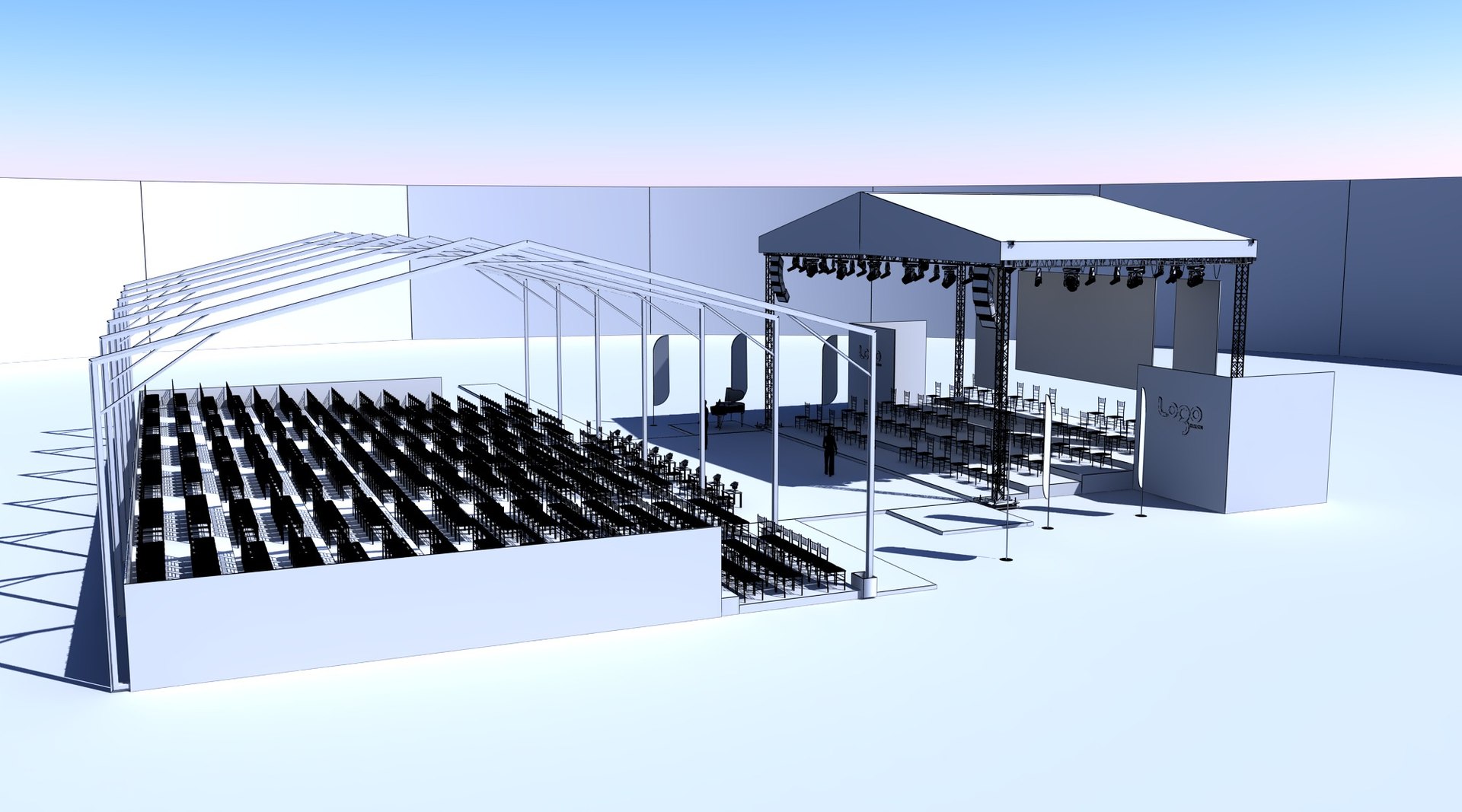 3D Square Truss Stage - TurboSquid 1980839