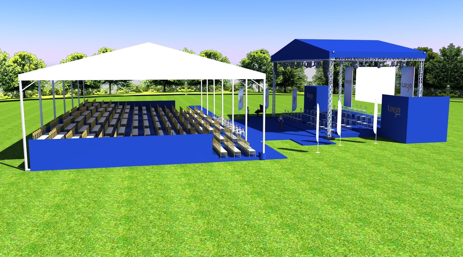 3D Square Truss Stage - TurboSquid 1980839