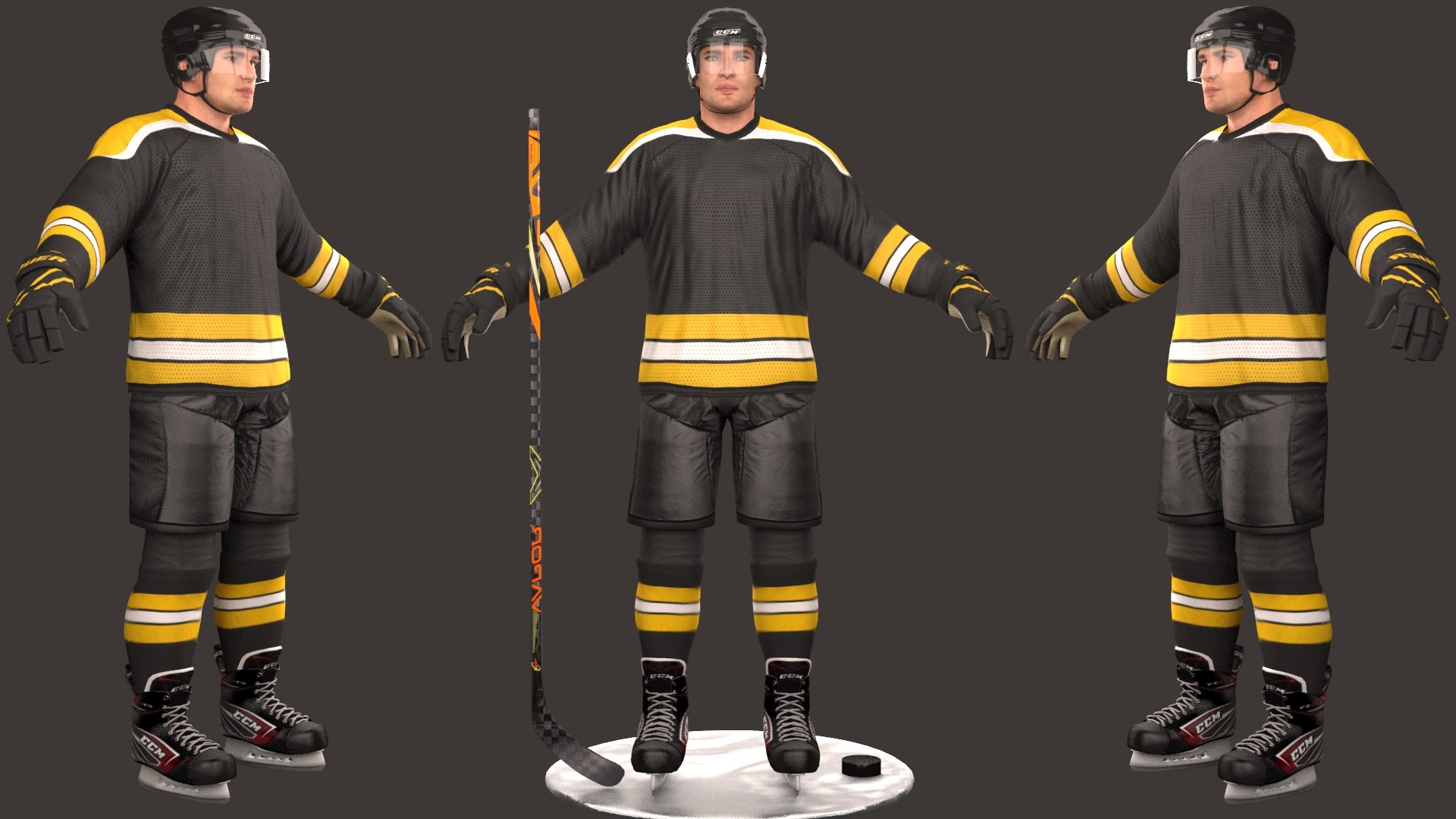 3D Pbr Hockey Player Model - TurboSquid 1554472