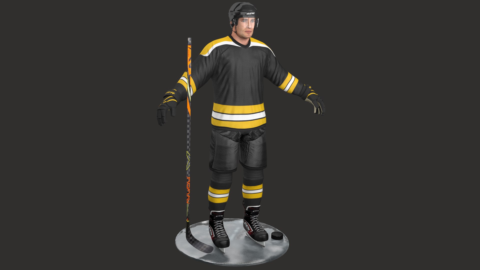 3D Pbr Hockey Player Model - TurboSquid 1554472