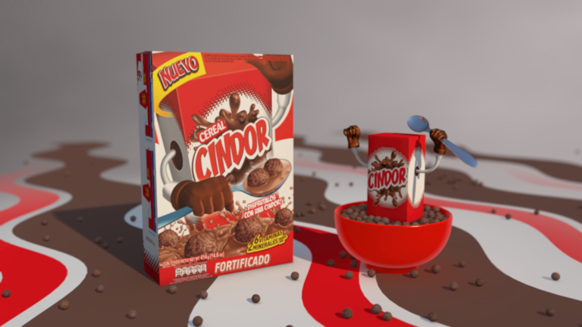 Pack Cereal 3d Model