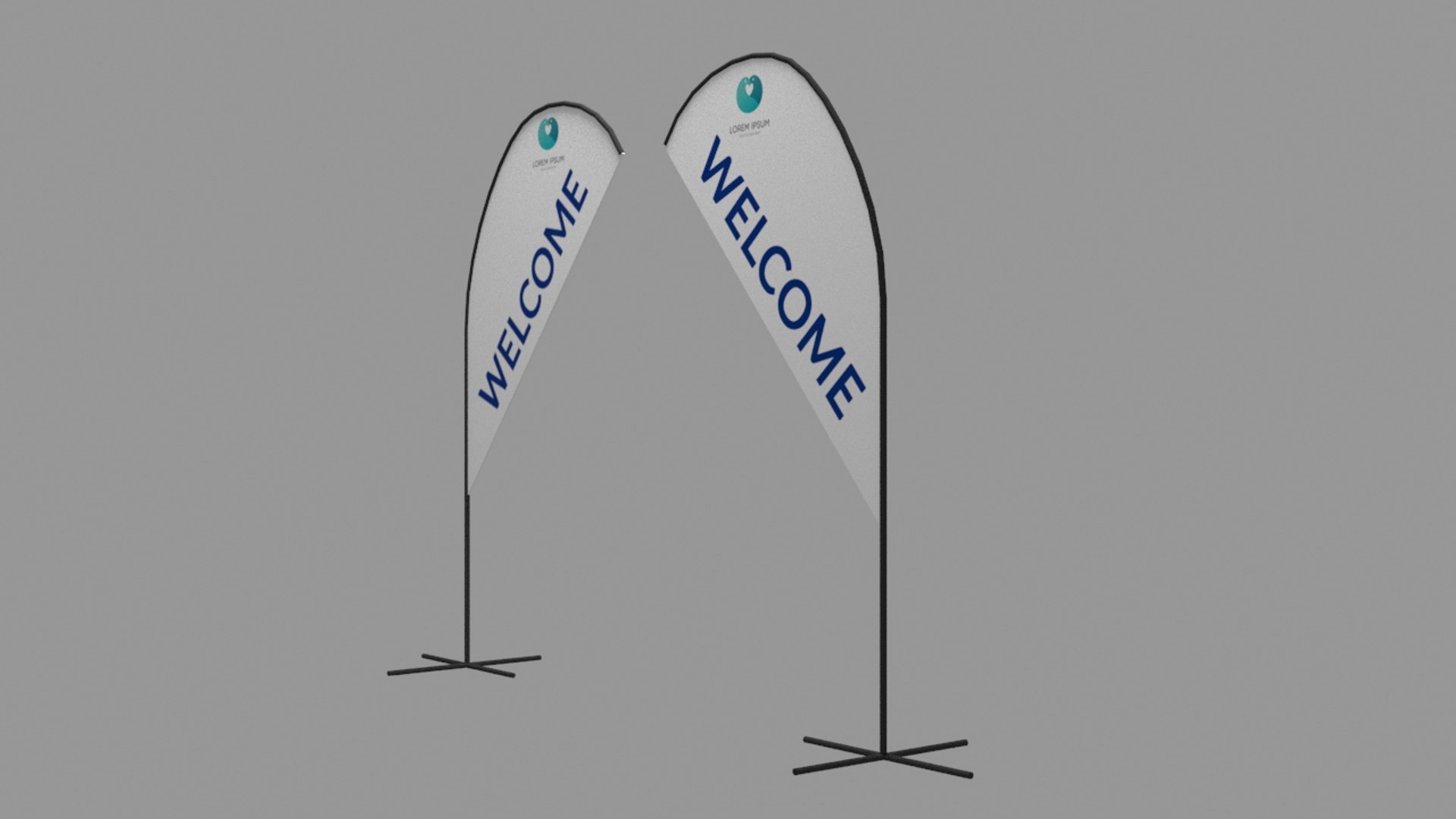 3D Simple Event Feather Flag - TurboSquid 1530335