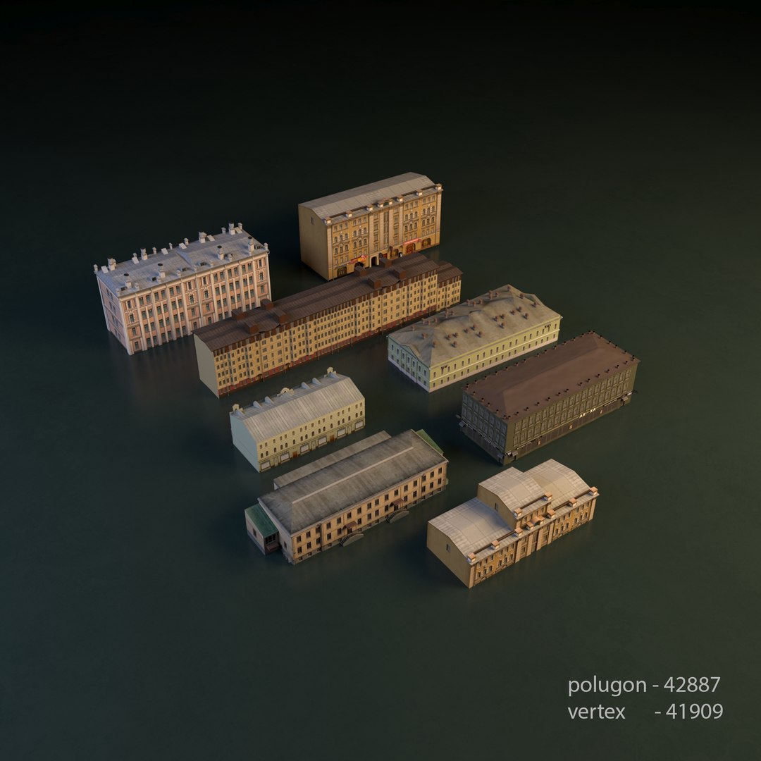 Building Set 3D - TurboSquid 1480219