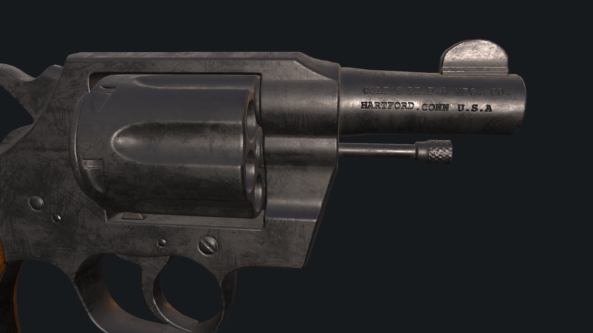 Free 3D Model Colt Official Police 2 Low-poly PBR Free - TurboSquid 1910662