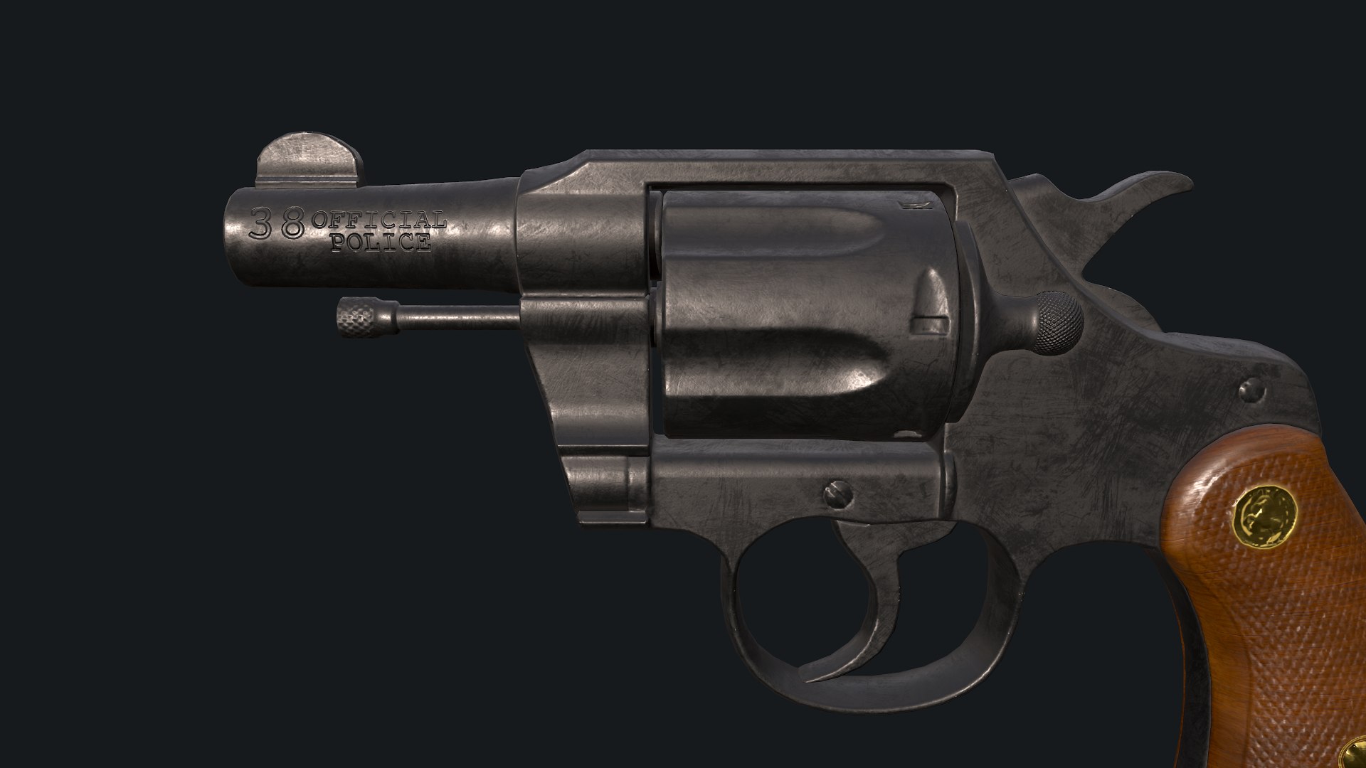Free 3D Model Colt Official Police 2 Low-poly PBR Free - TurboSquid 1910662