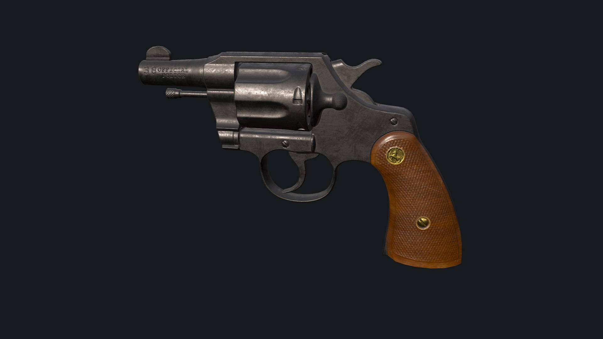 Free 3D Model Colt Official Police 2 Low-poly PBR Free - TurboSquid 1910662