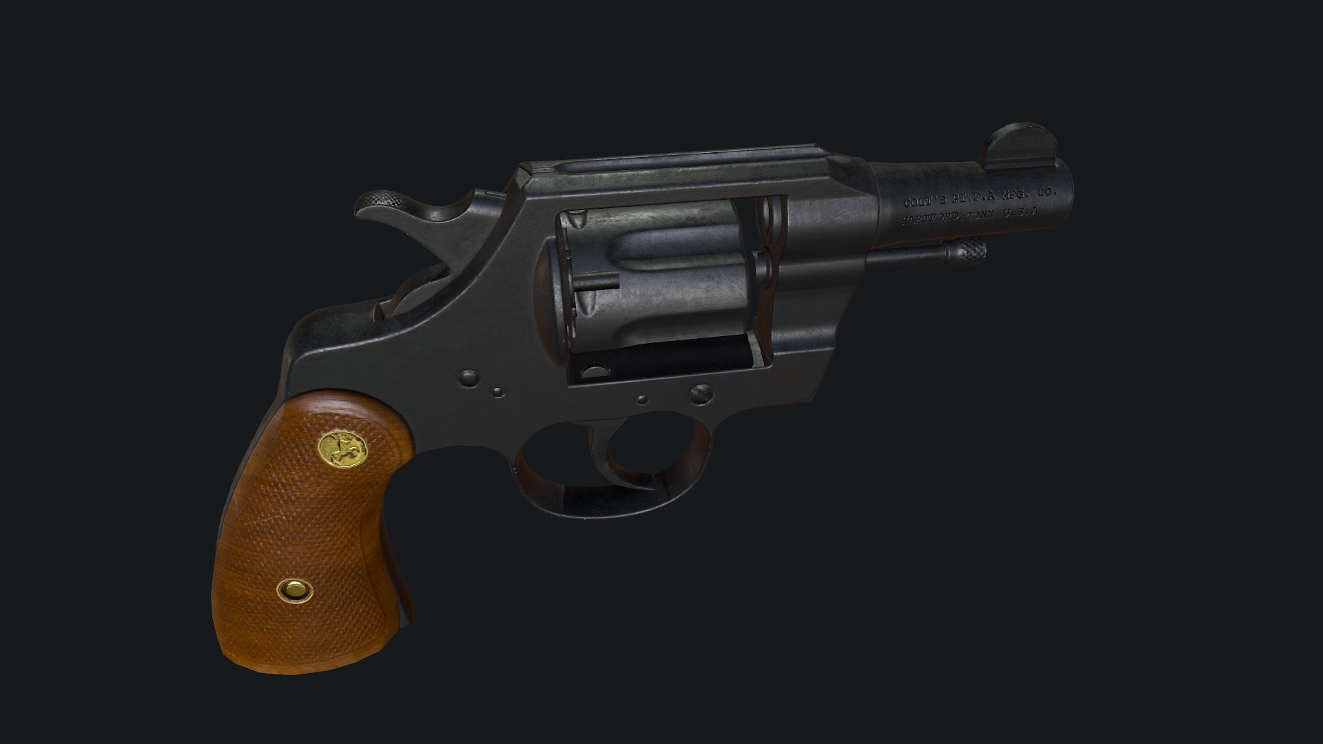 Free 3D Model Colt Official Police 2 Low-poly PBR Free - TurboSquid 1910662