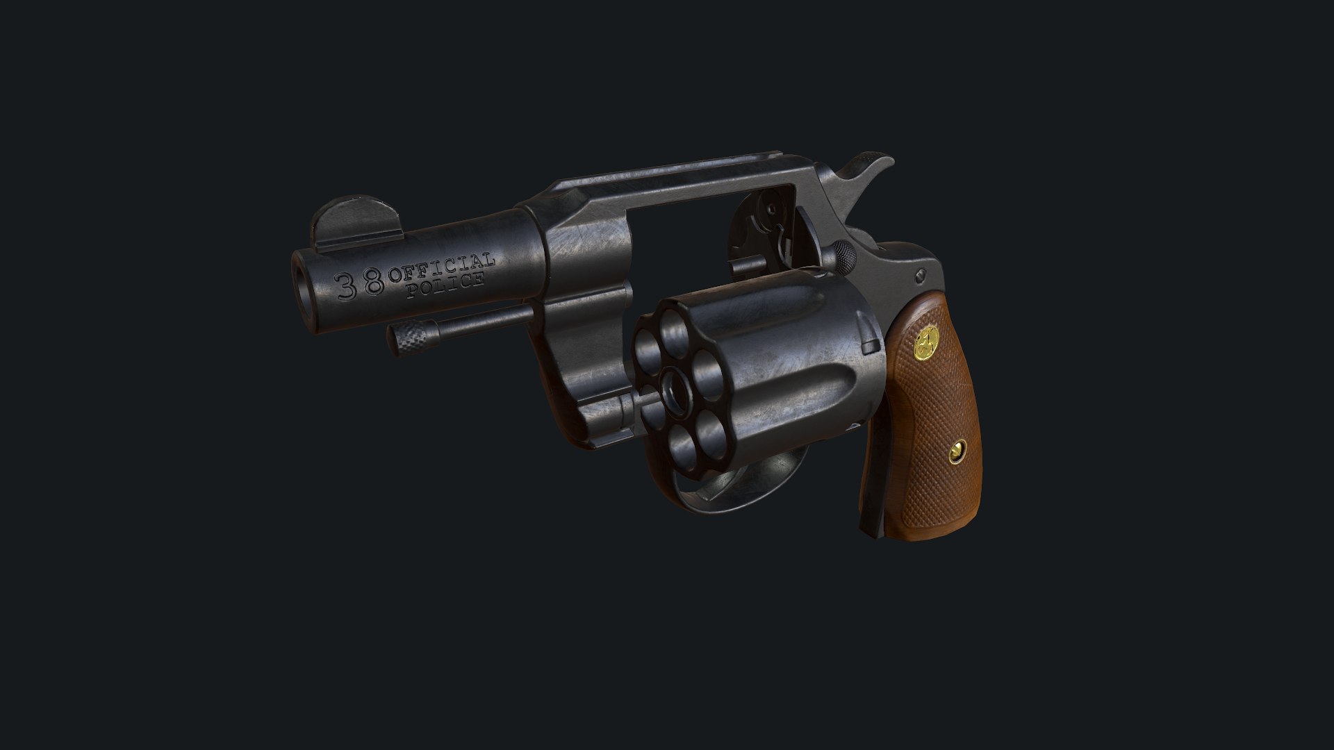 Free 3D Model Colt Official Police 2 Low-poly PBR Free - TurboSquid 1910662