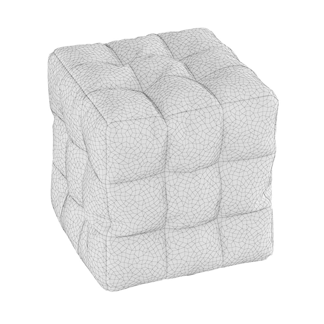 Pouf Cube Colored Fur 3D Model - TurboSquid 1793981