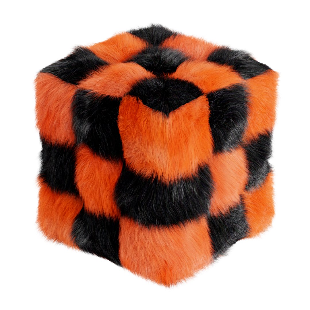 Pouf Cube Colored Fur 3D Model - TurboSquid 1793981
