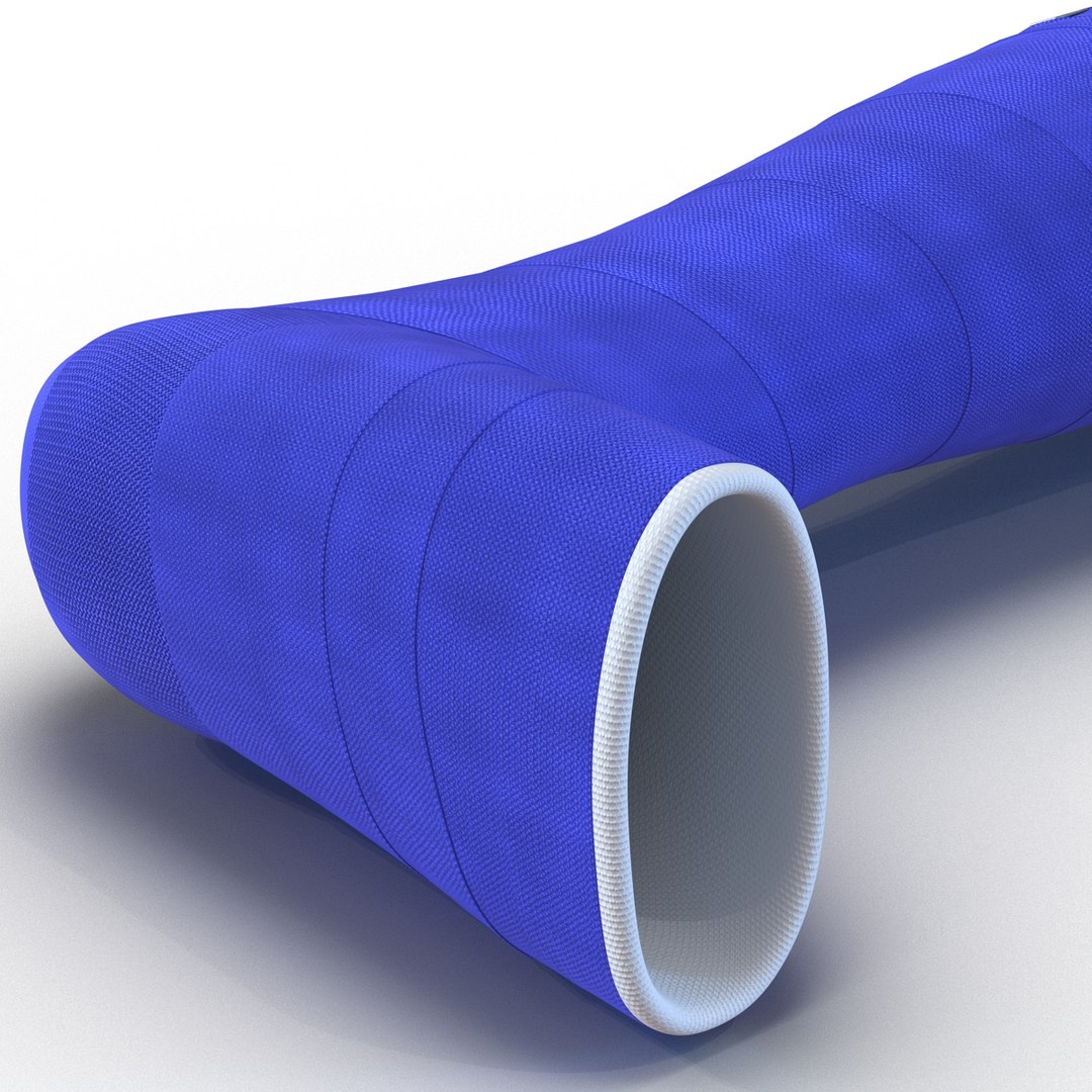 3d model blue fiberglass cast arm