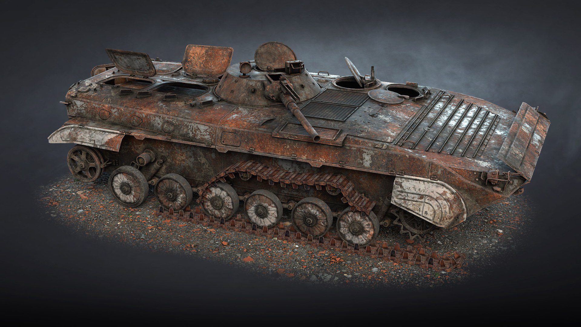 3D BMP-1 Destroyed - TurboSquid 2059914