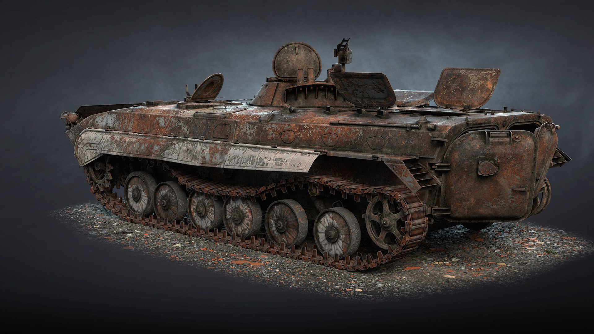 3D BMP-1 Destroyed - TurboSquid 2059914