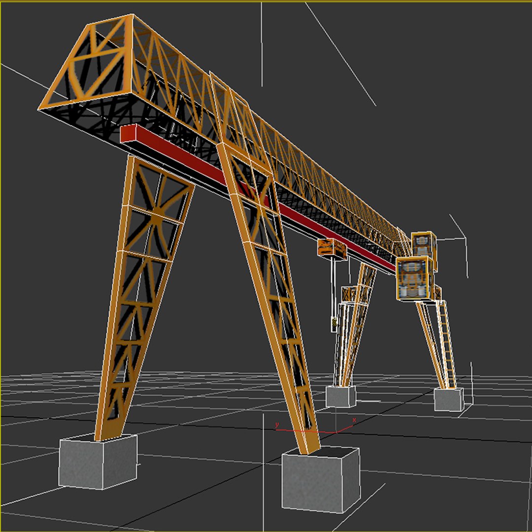 Crane Derrick 3d Model