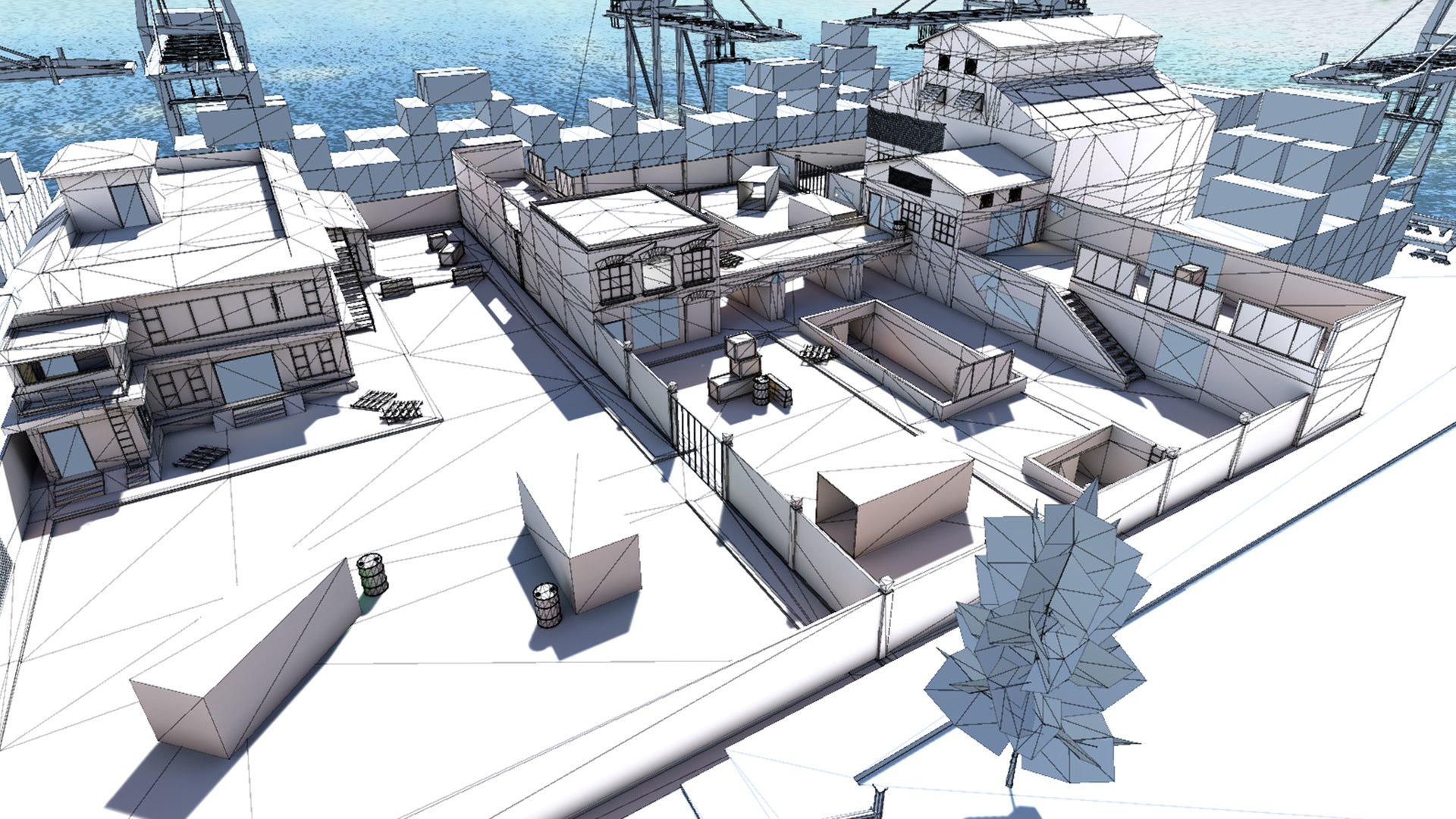 FPS Dockyard Environment - Mobile Game Optimized 3D - TurboSquid 2265706