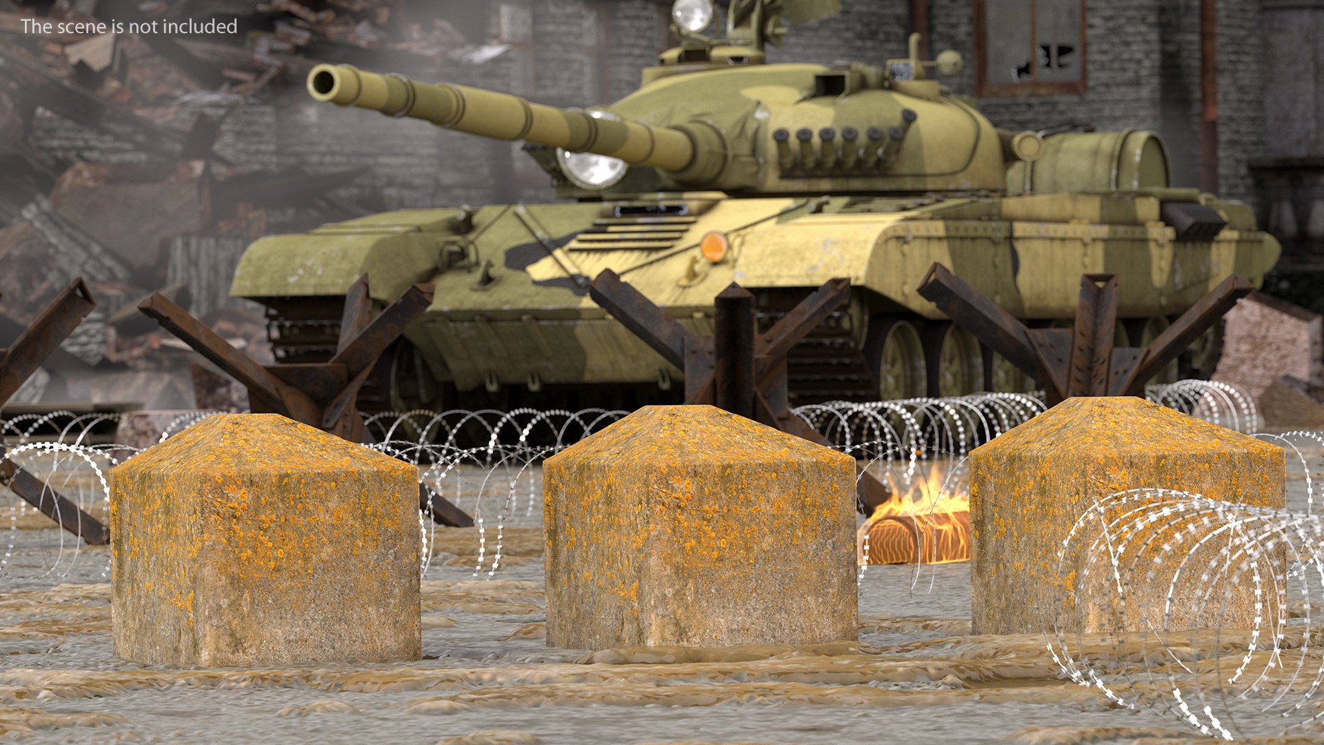 3D Concrete Anti Tank Obstacle - TurboSquid 1606754