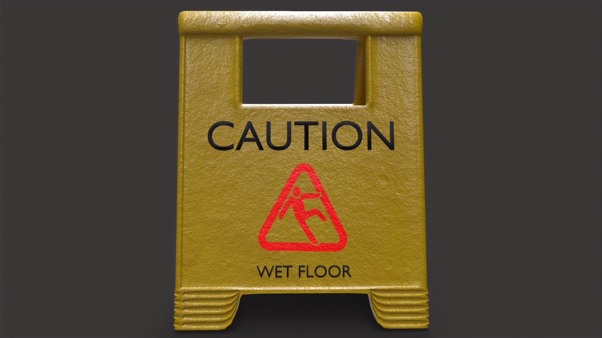 3D Wet Floor Sign - TurboSquid 1880715