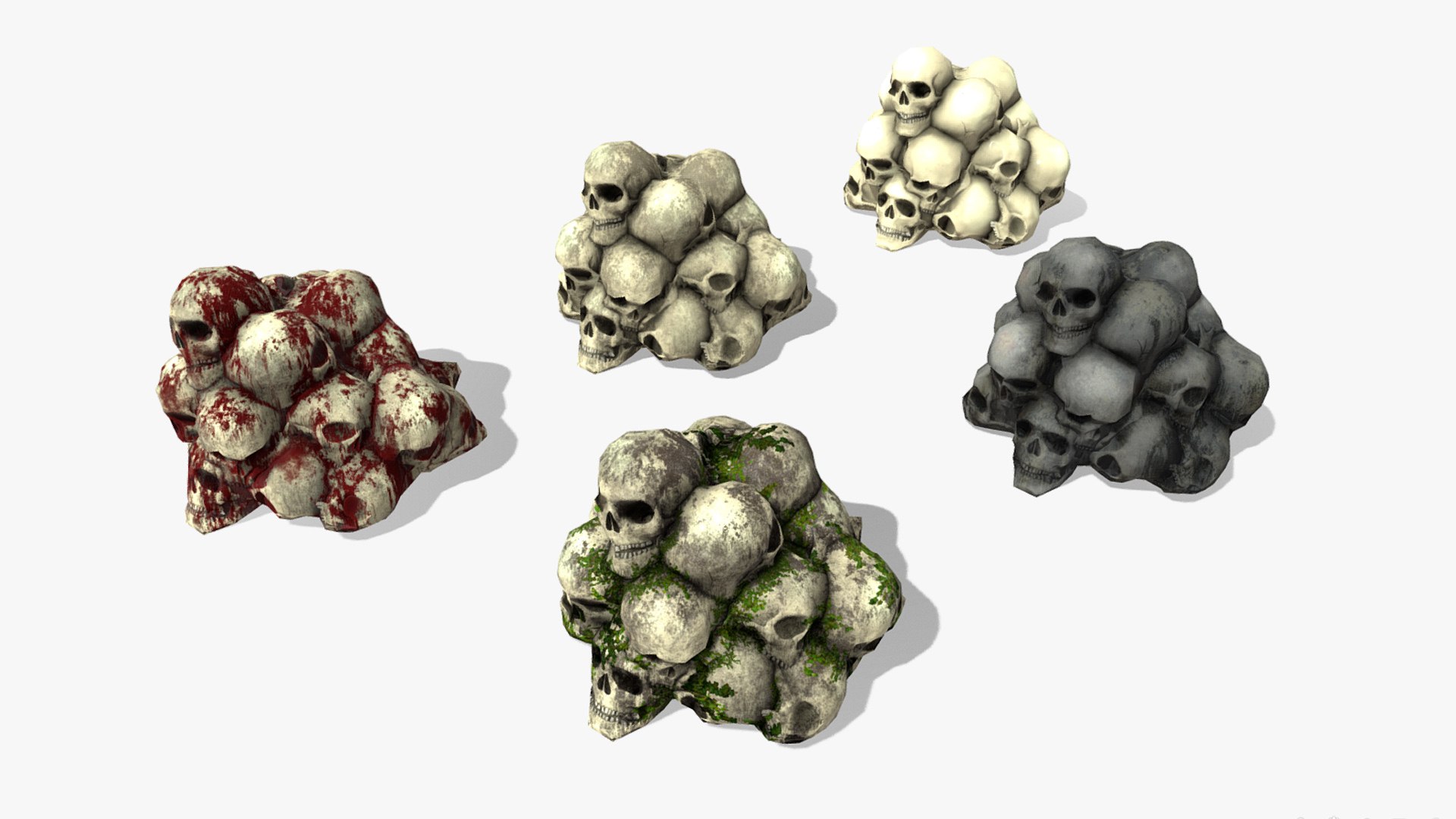 3D Pile Of Skulls Lowpoly Model - TurboSquid 1765512