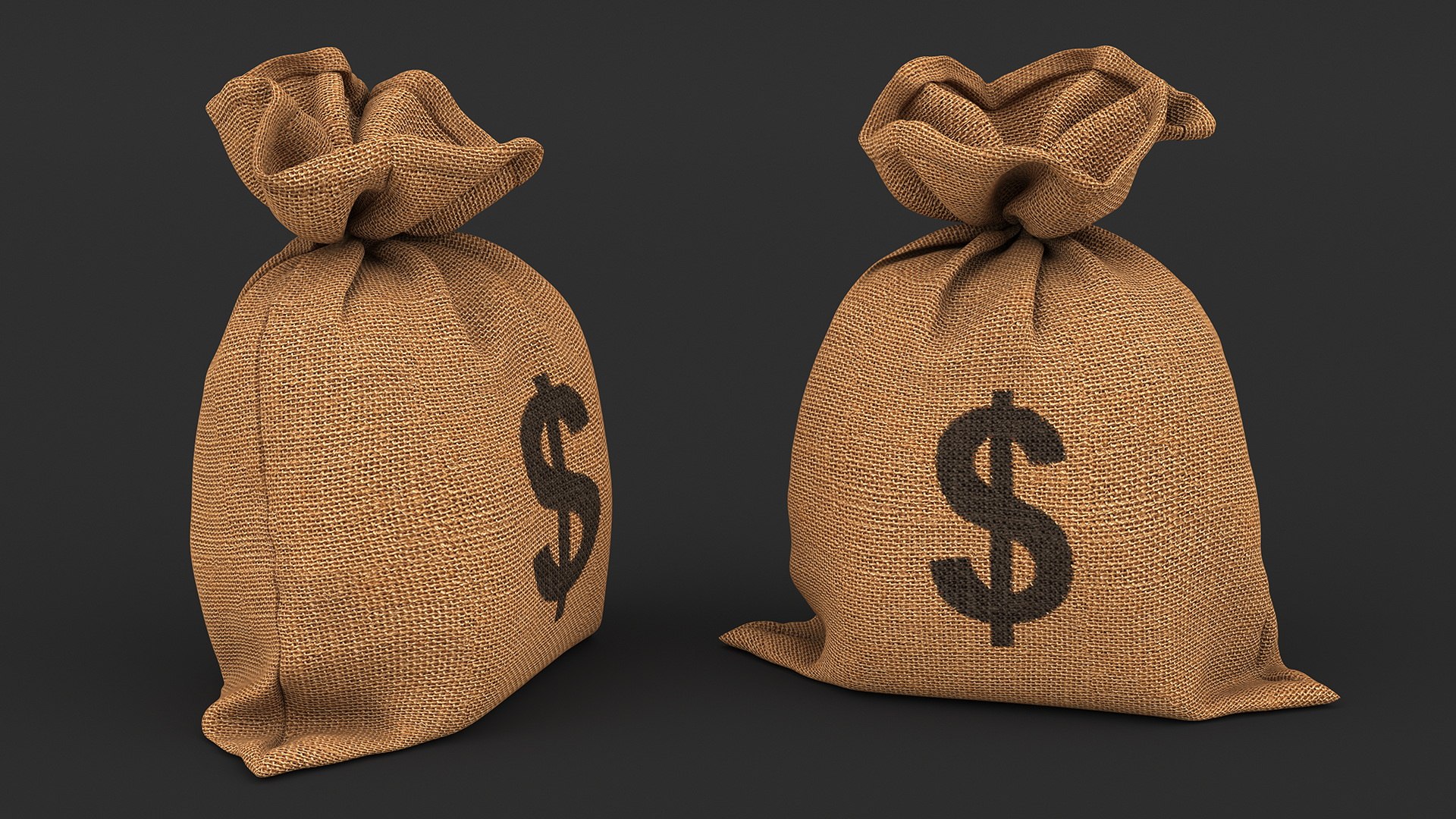 Money Sack With Dollar Symbol 3D Model - TurboSquid 2217102