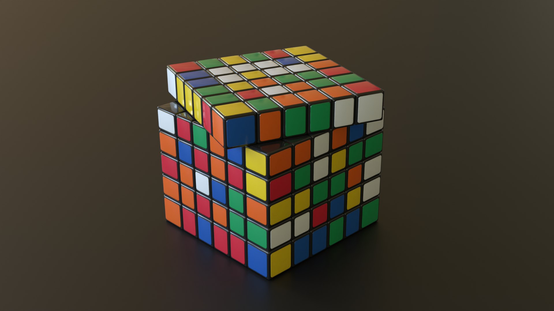 3D Animated Rubiks Cube 6x6 Model - TurboSquid 2081471