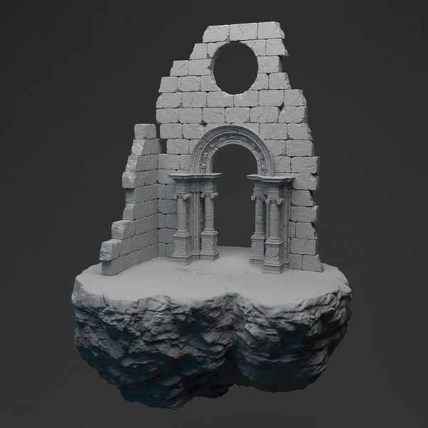 modelo 3d Floating Gothic Archway Ruin gratis - TurboSquid 2059675