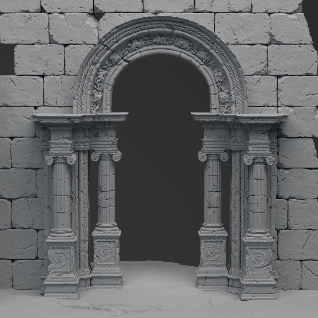 Free Floating Gothic Archway Ruin Model - TurboSquid 2059675