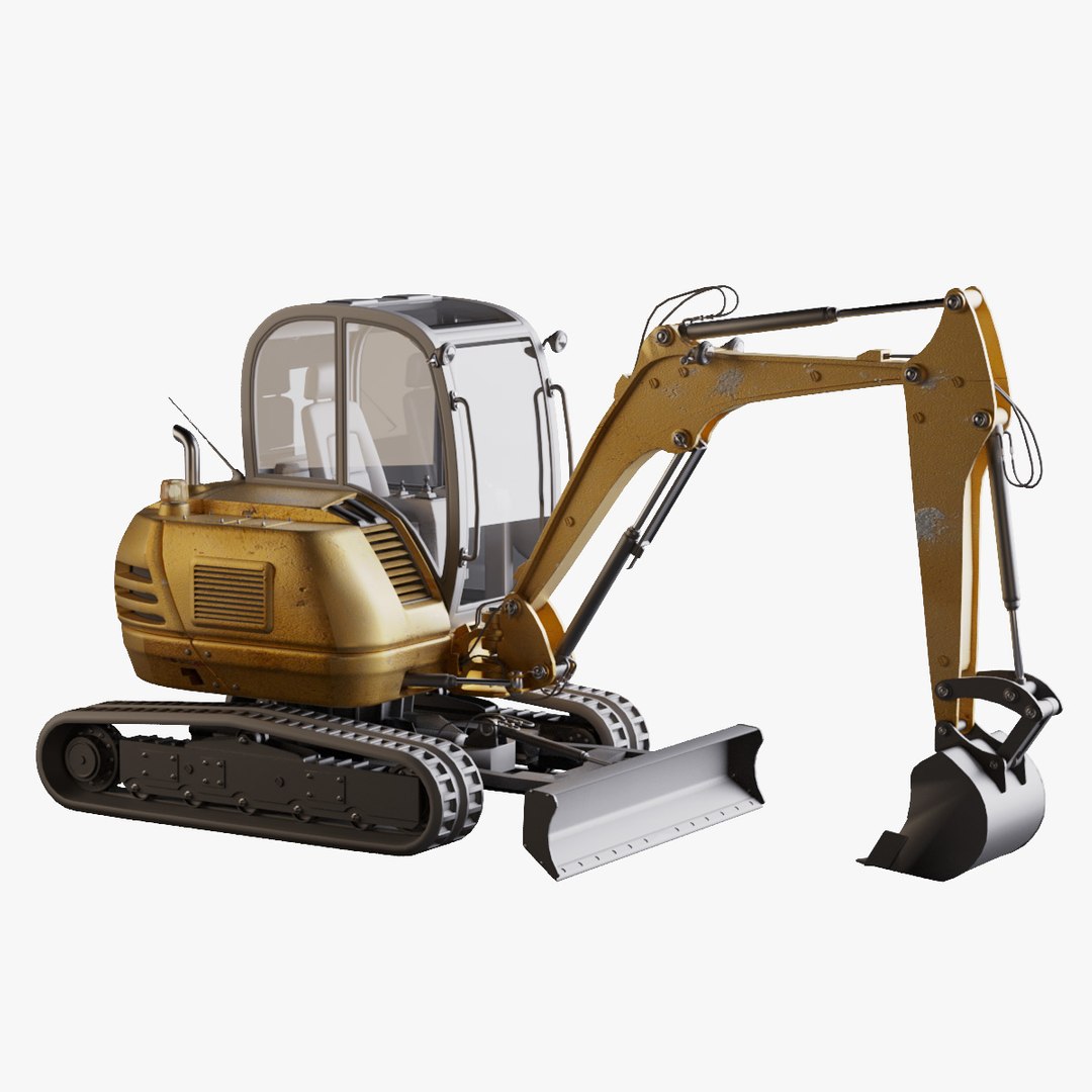 3D Realistic Compact Track Excavator byTerlan125 High Quality ...