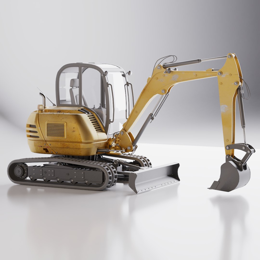 3D Realistic Compact Track Excavator byTerlan125 High Quality ...