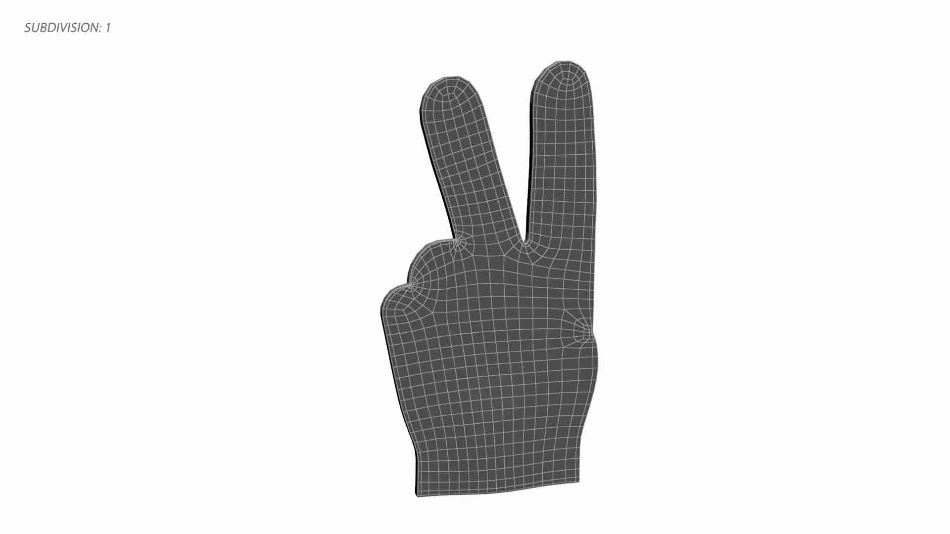 3D Foam Hand Supporter 2 Fingers Model - TurboSquid 2419716