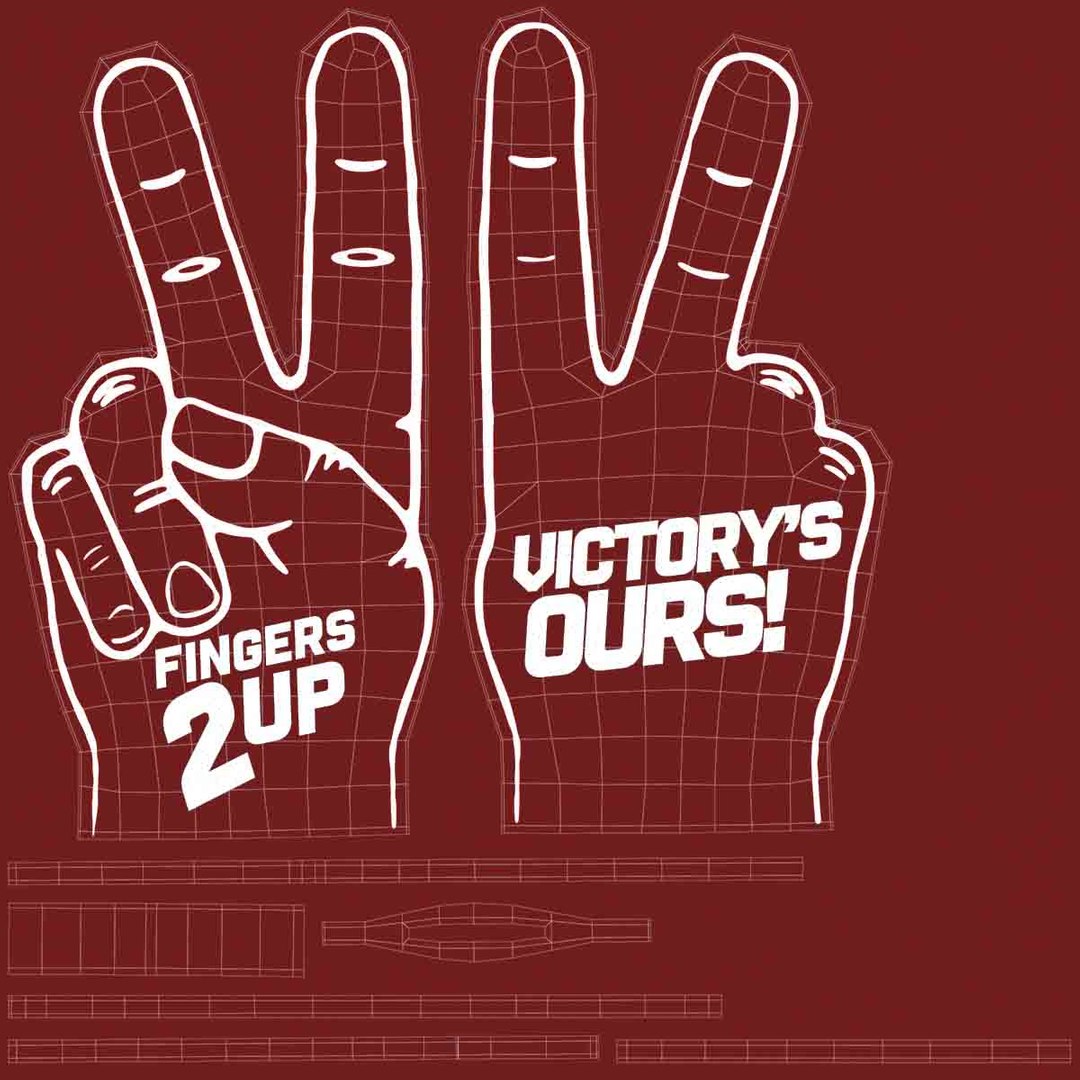 3D Foam Hand Supporter 2 Fingers Model - TurboSquid 2419716