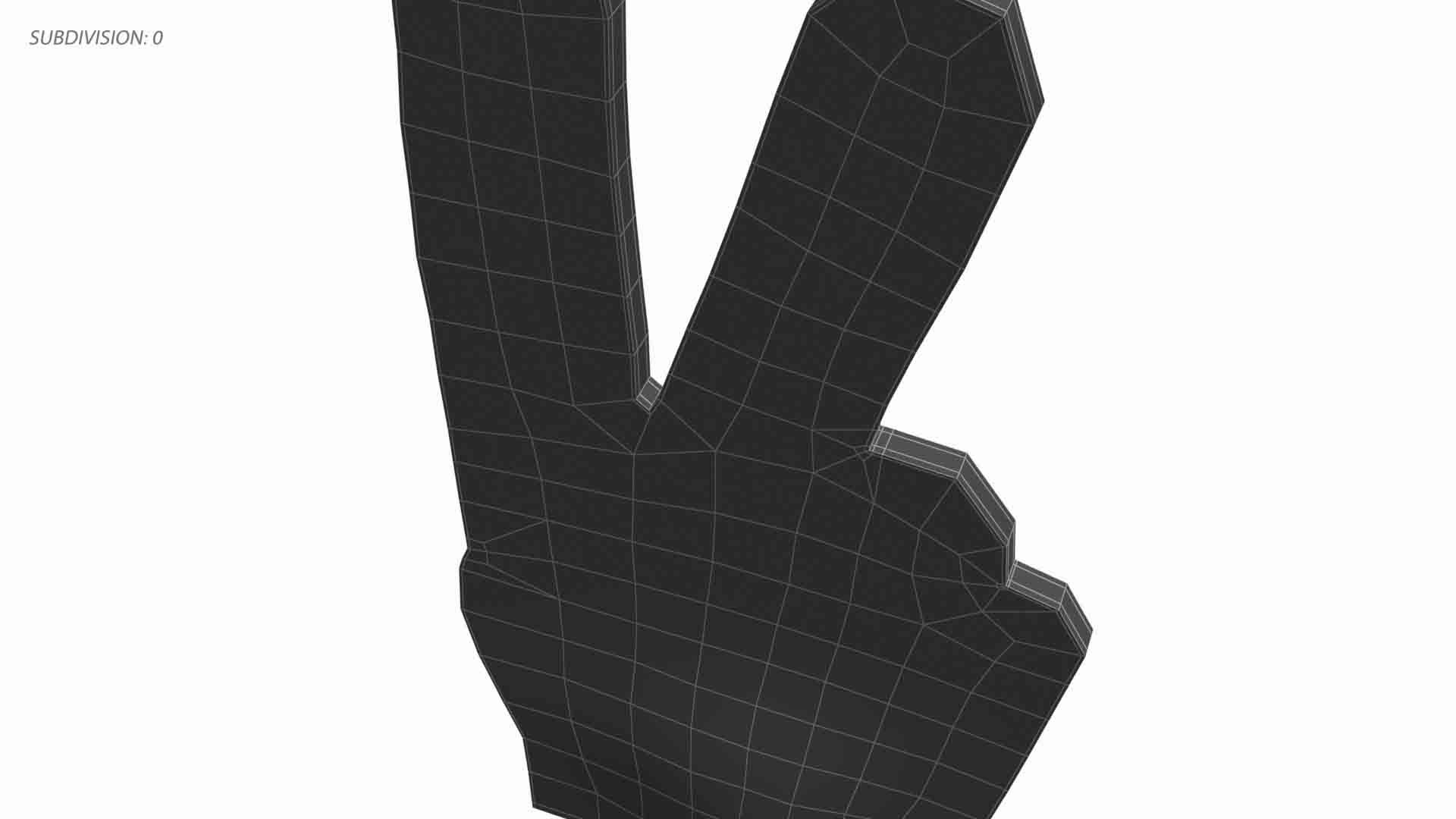 3D Foam Hand Supporter 2 Fingers Model - TurboSquid 2419716