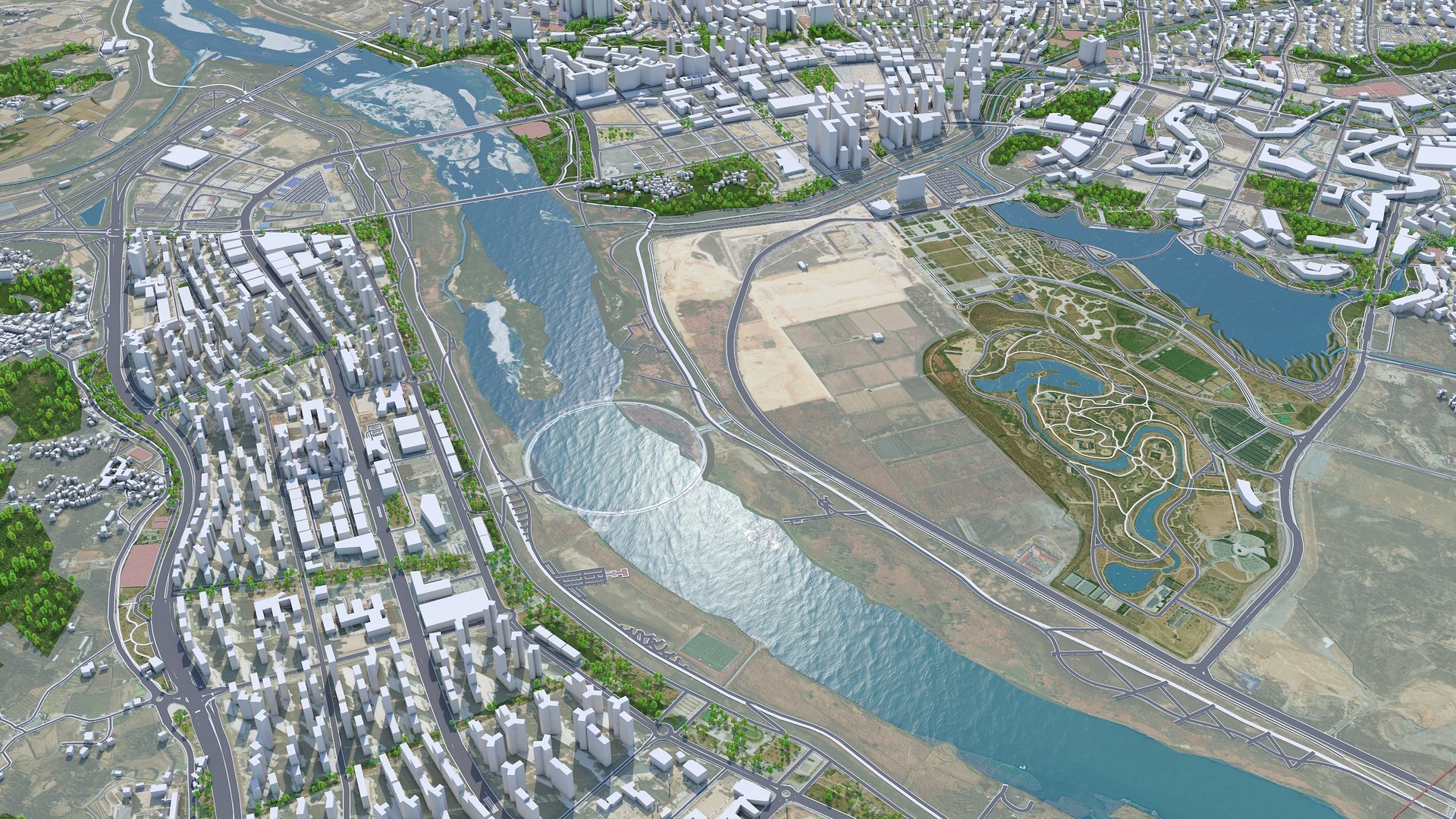 3D Sejong Downtown South Korea Model - TurboSquid 1989770