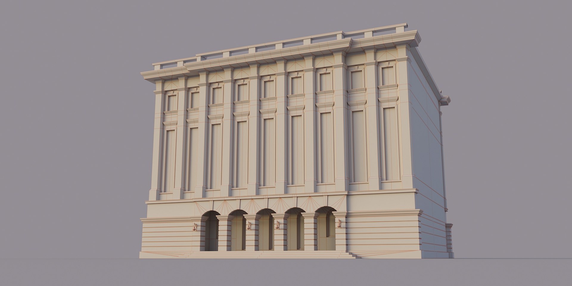 Neoclassical Architecture Building 3D - TurboSquid 1563477