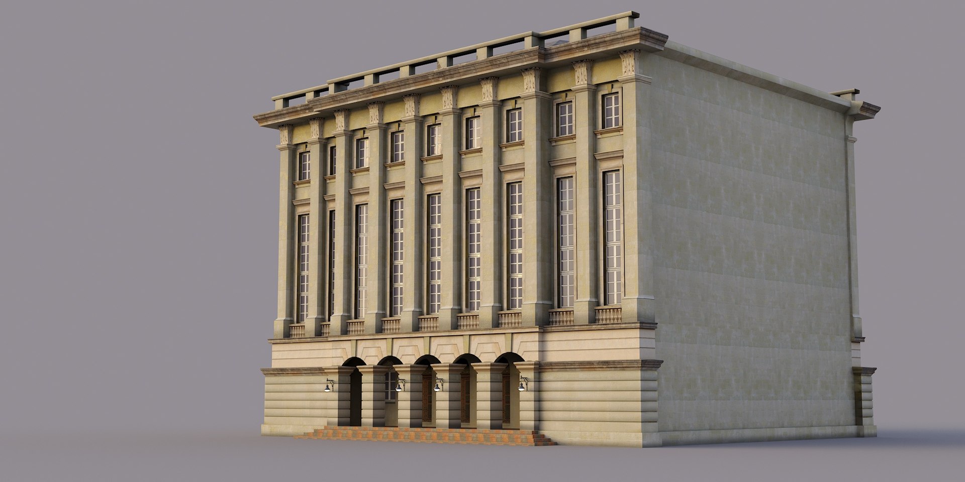Neoclassical Architecture Building 3D - TurboSquid 1563477
