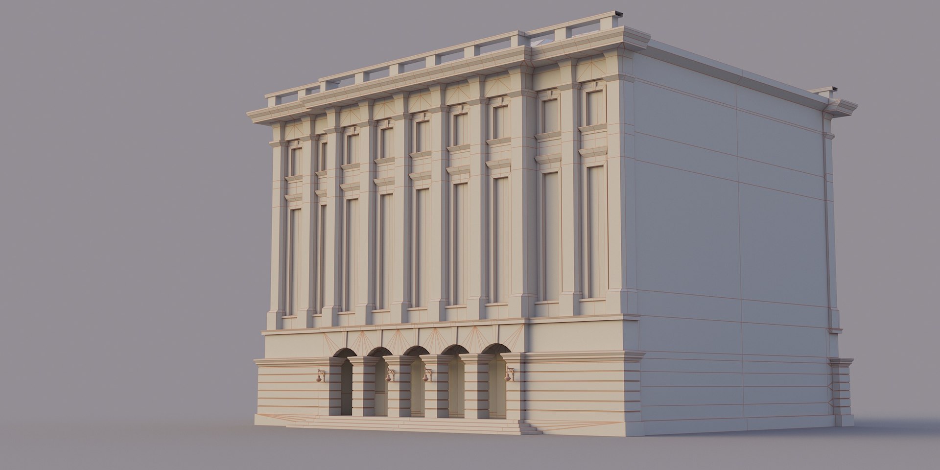Neoclassical Architecture Building 3D - TurboSquid 1563477