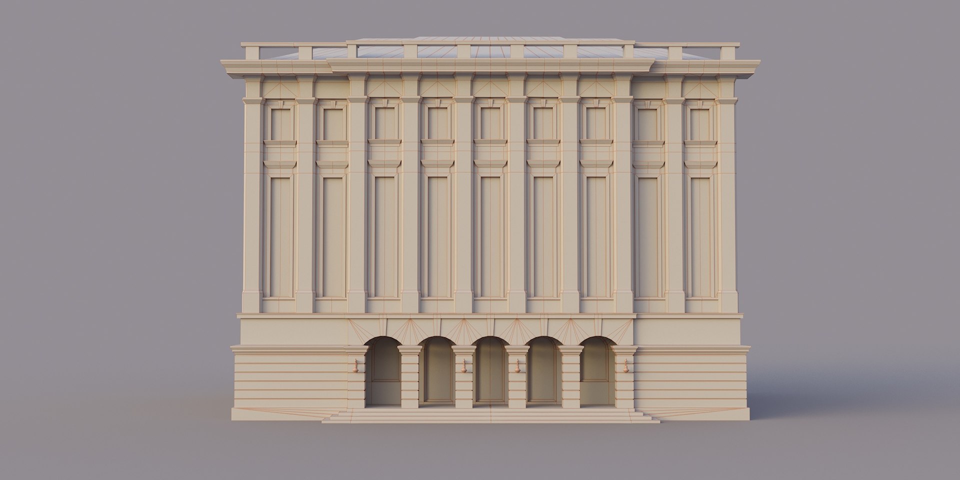 Neoclassical Architecture Building 3D - TurboSquid 1563477