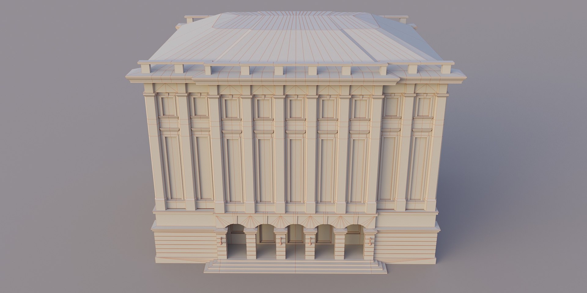 Neoclassical Architecture Building 3D - TurboSquid 1563477