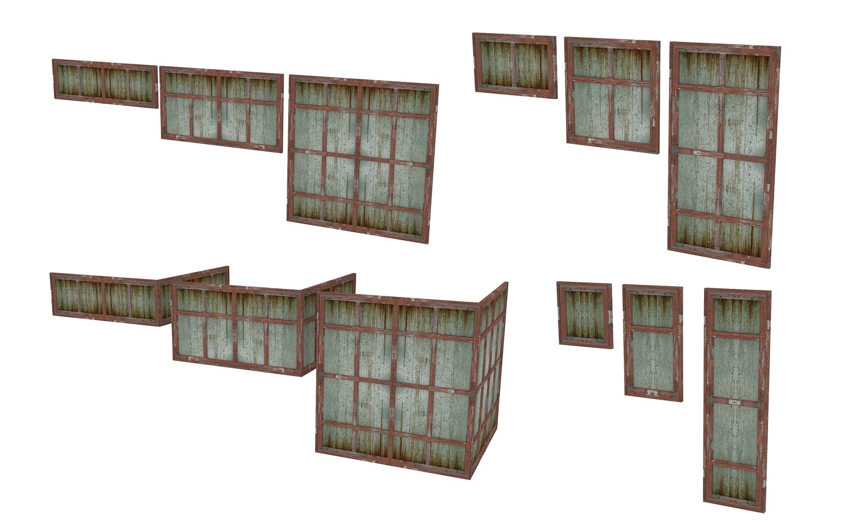 4 Models Wood Windows 01 3D Model - TurboSquid 1740398